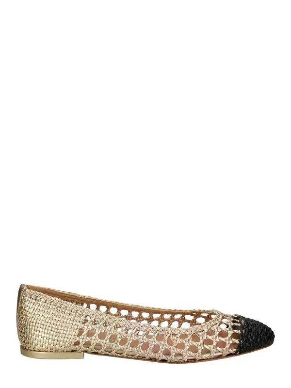 CHANTAL Woven-leather Ballet Flats - Neutrals