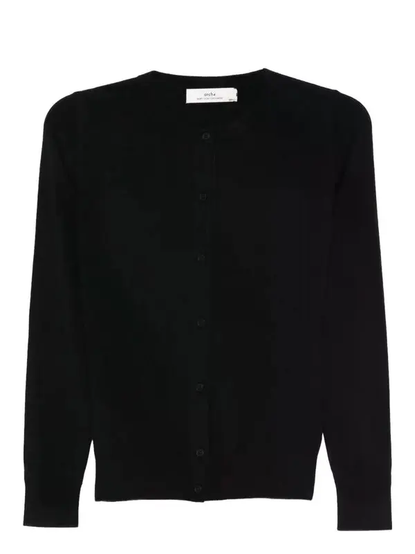 Arch4 Front-button Cardigan - Black
