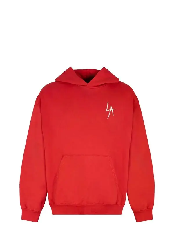 LOCAL AUTHORITY LA Embroidered Logo Hoodie - Red