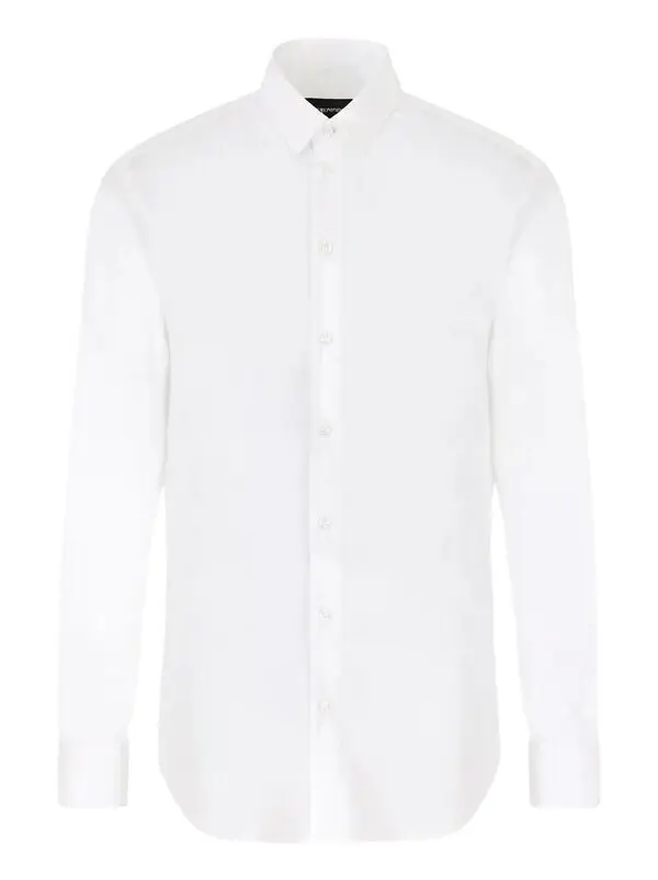 Emporio Armani Long-sleeve Buttoned Shirt - White