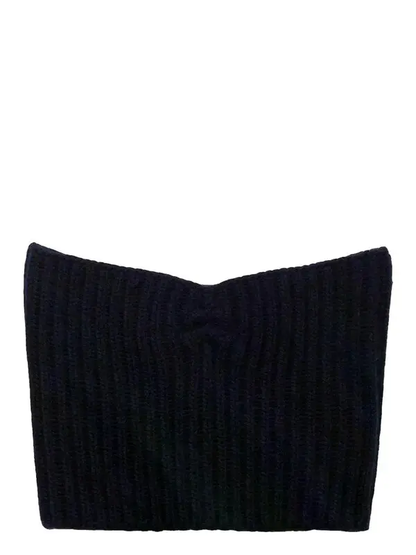 Prada Ribbed Bandeau Top - Black