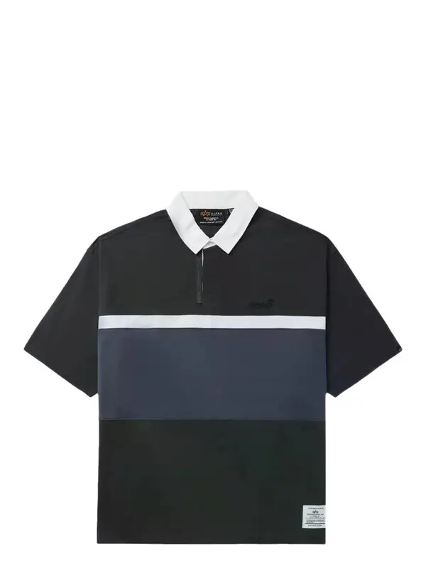 Alpha Industries Striped Polo Shirt - Grey