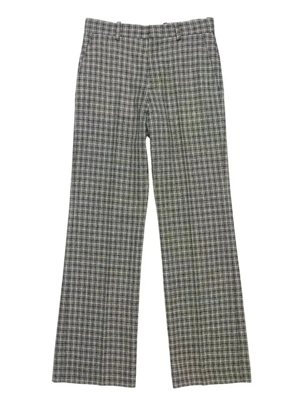 Acne Studios Checked Wool Trousers - Black