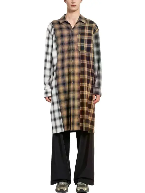 SONG FOR THE MUTE Plaid Shirt - Neutrals