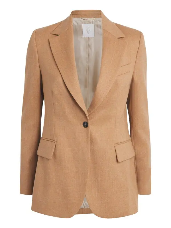 Eleventy Wool-blend Metallic Blazer - Beige