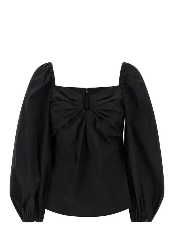 Carolina Herrera Puff Sleeve Top - Black