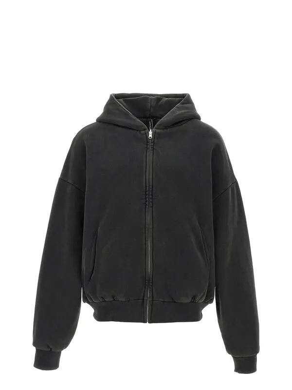ENTIRE STUDIOS Thermarl Hood Washed Hoodie - Black