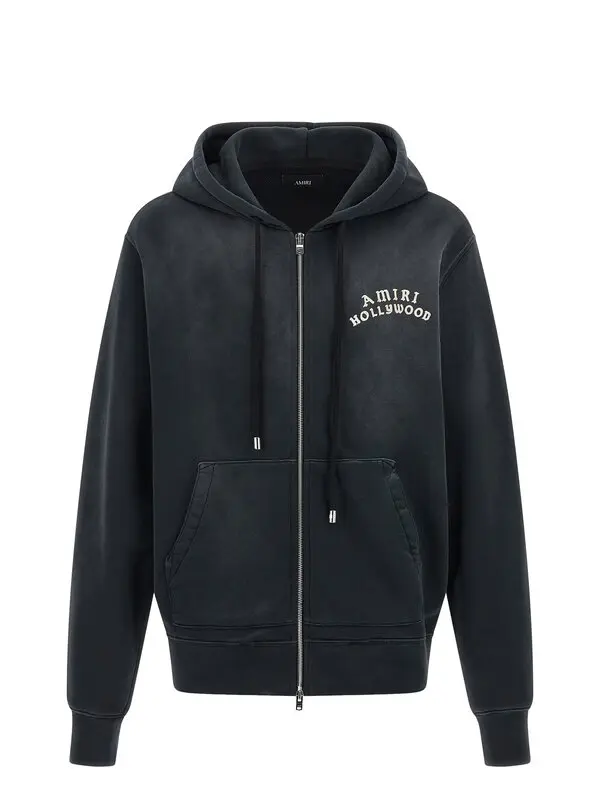 Amiri Hollywood Cotton Hoodie - Black