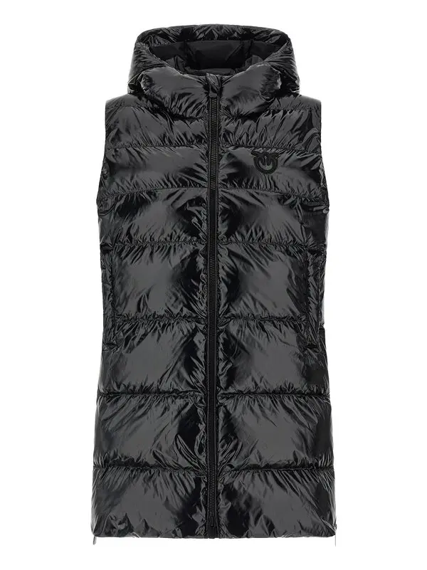 Pinko Graffetta Quilted Vest - Black