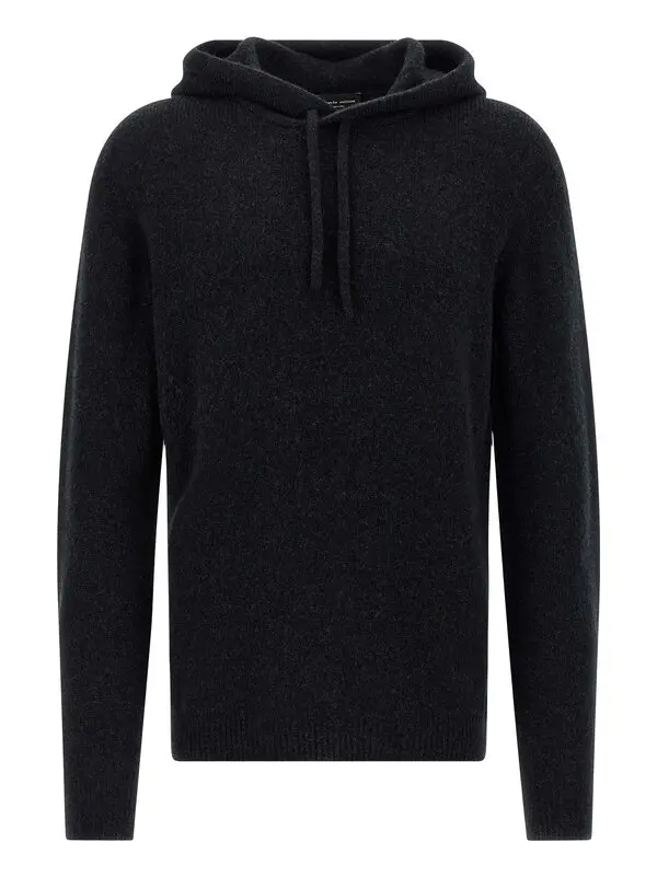 ROBERTO COLLINA Hooded Sweater - Black