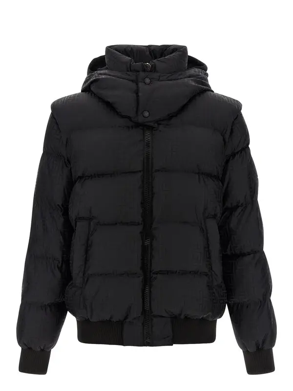 Balmain Monogram Pb Labirinto Down Jacket - Black
