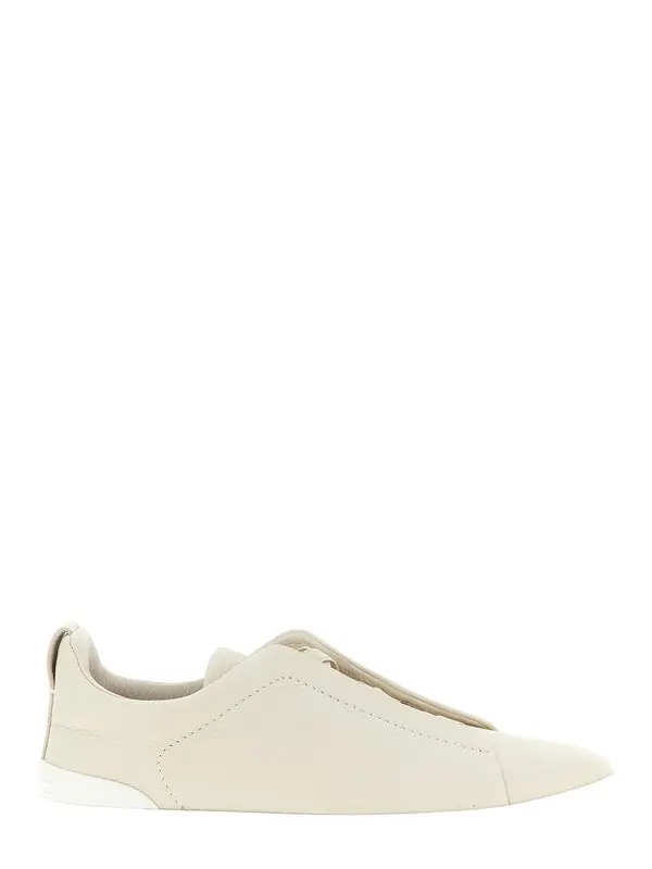 Zegna Triple Stitch Sneakers - Beige