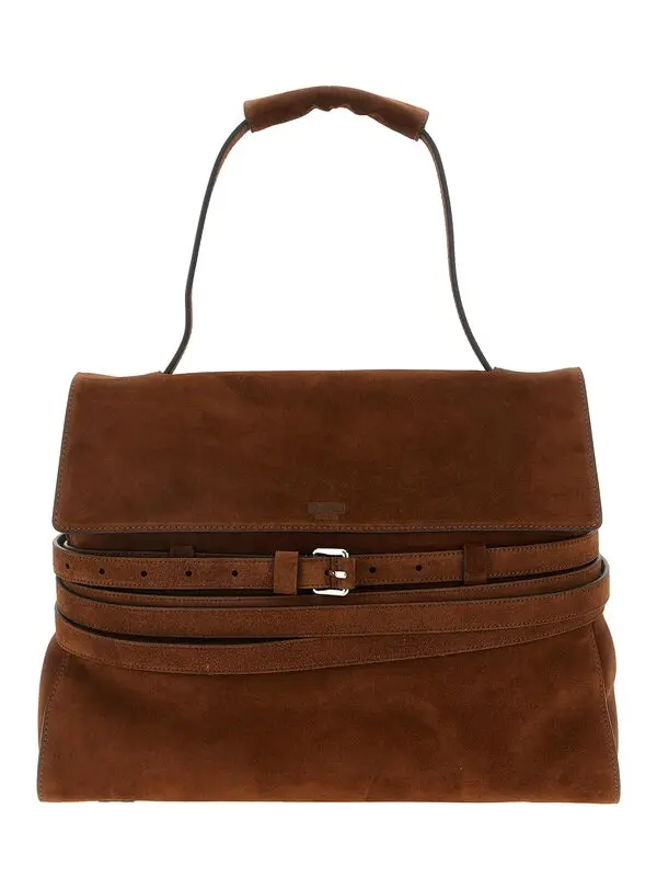 Moschino Tie Me Shoulder Bag - Brown