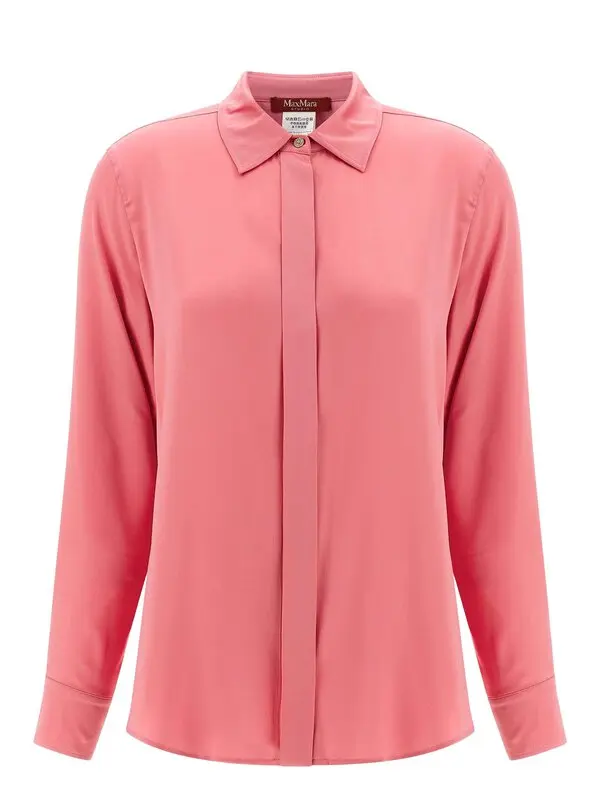 MAX MARA STUDIO Silk Satin Shirt - Pink