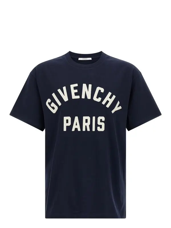 Givenchy Logo T Shirt - Blue