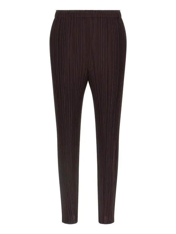 Issey Miyake Monthly Colors: July Pleated Pants - Brown