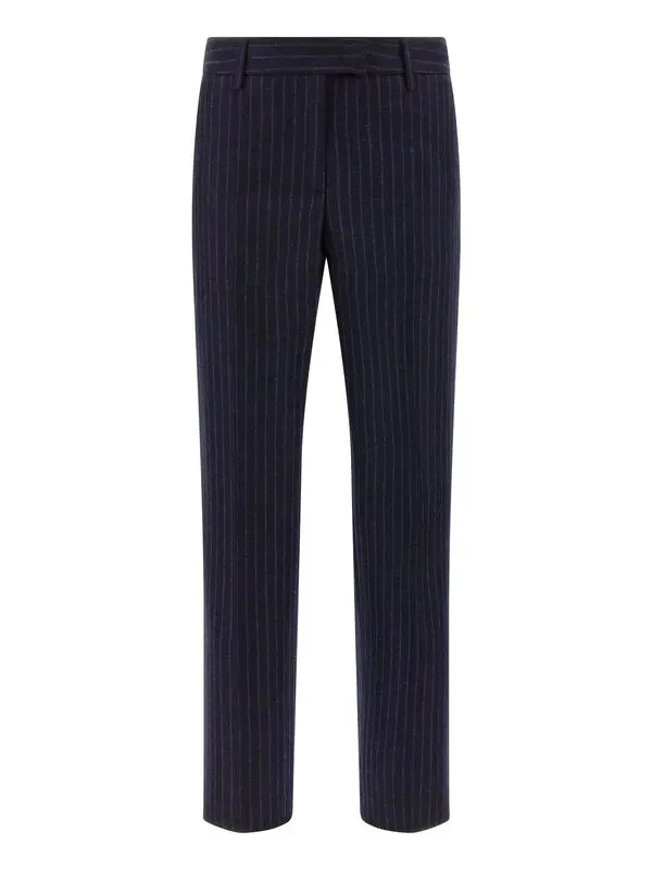 Alberto Biani Franca Pinstripe Pants - Blue