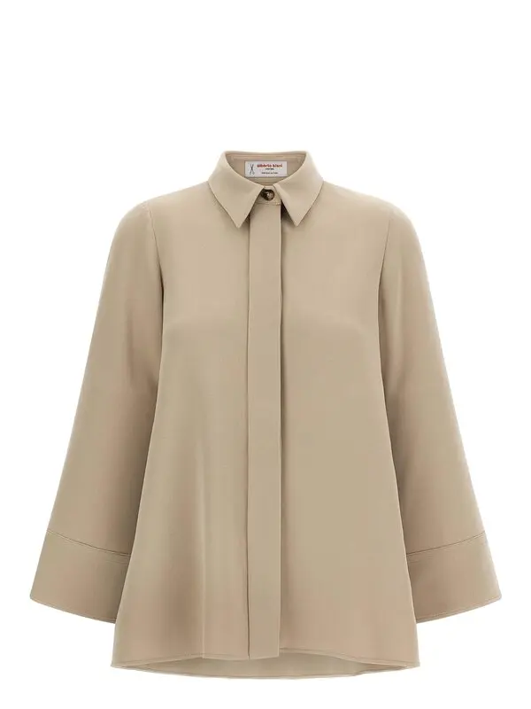 Alberto Biani 3/4 Sleeve Caby Shirt - Beige