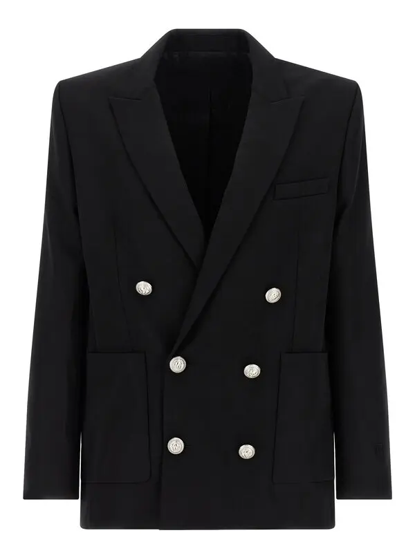 Balmain Grain De Poudre Blazer - Black