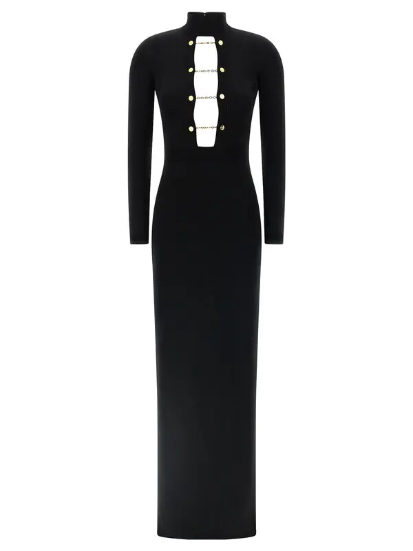 Elisabetta Franchi Red Carpet Long Dress - Black