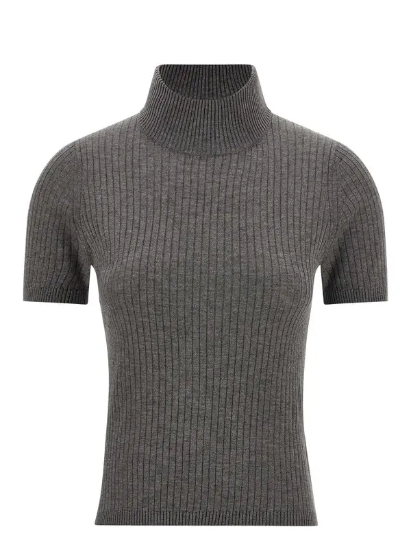 Max Mara Jangy Ribbed Sweater - Gray