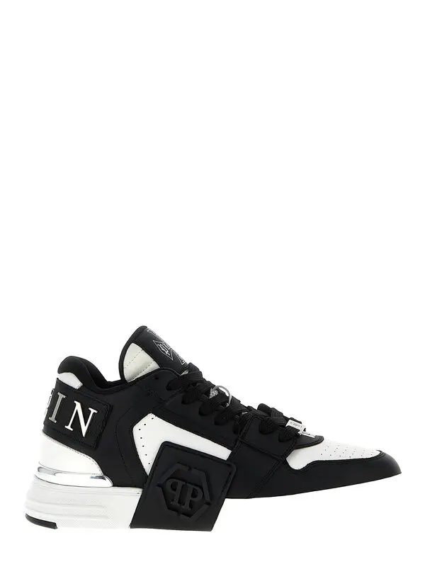 Philipp Plein Phantom Kicks Sneakers - White/black