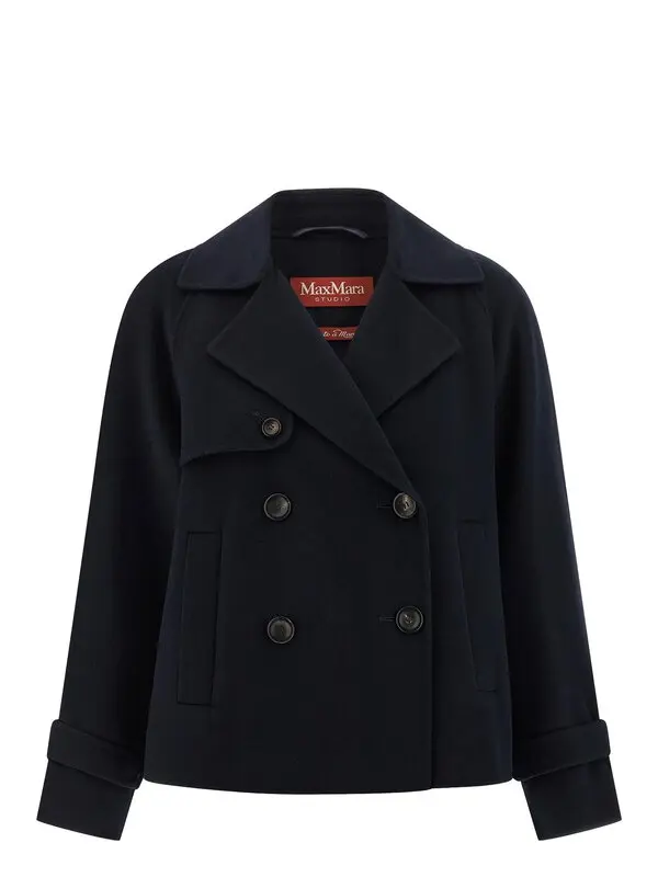Max Mara Nupar Wool, Silk And Cashmere Blend Coat - Blue
