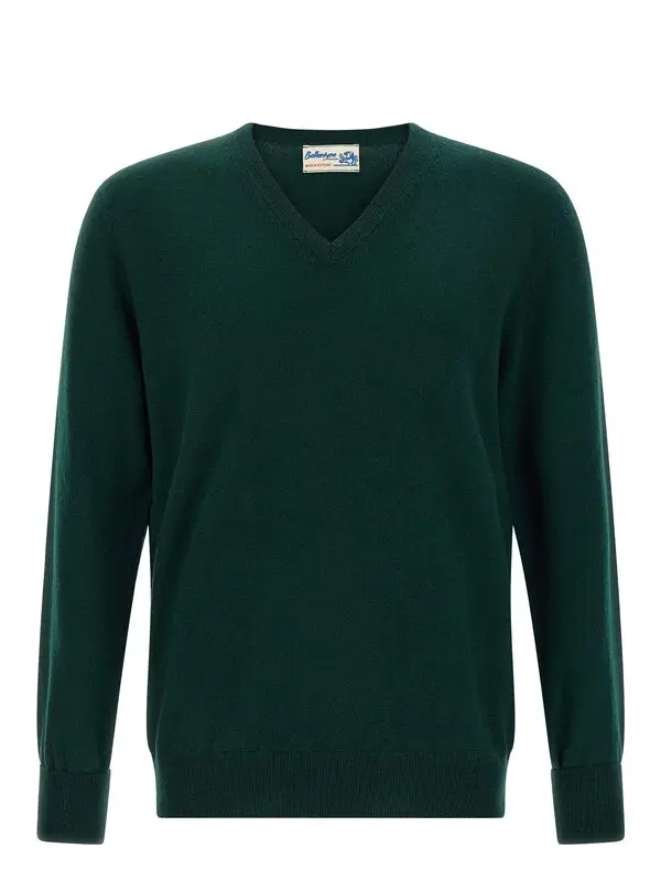 BALLANTYNE V-neck Cashmere Sweater - Green