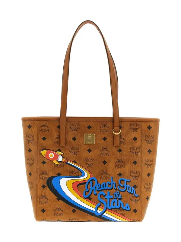 Mcm Small 'toni' Shopper - Brown