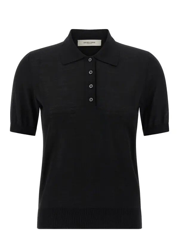 GOLDEN GOOSE Glenda Polo Shirt - Black