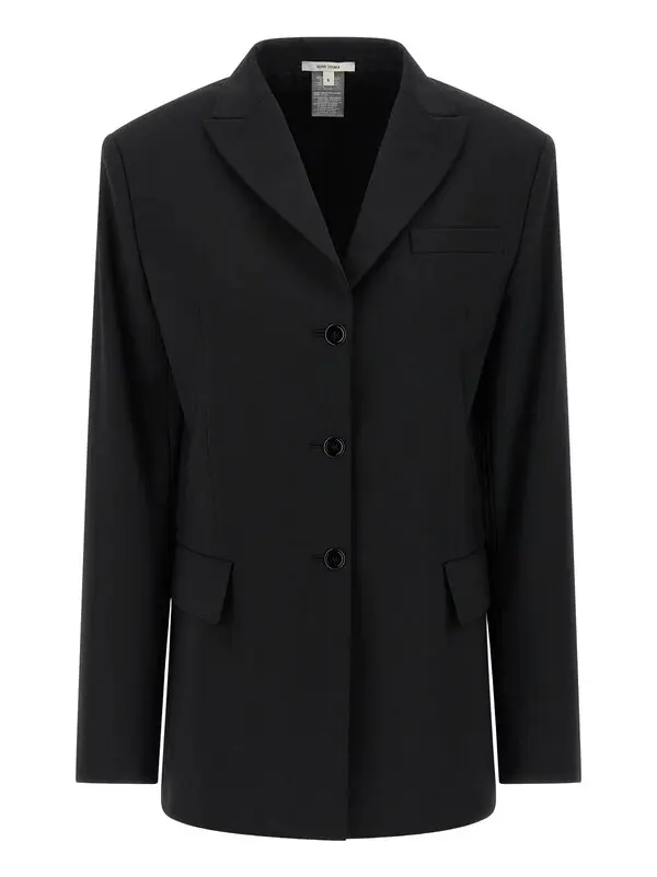 NENSI DOJAKA Belted Blazer - Black