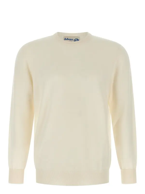 BALLANTYNE Crewneck Cashmere Sweater - White