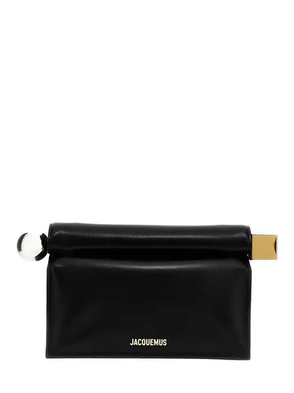 Jacquemus La Pochette Rond Carré Clutch - Black