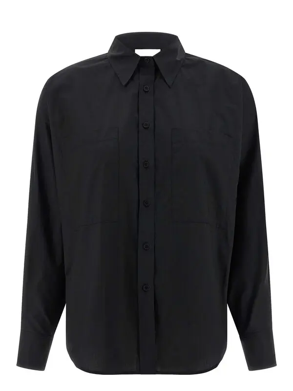 NUDE Bat Sleeve Poplin Shirt - Black