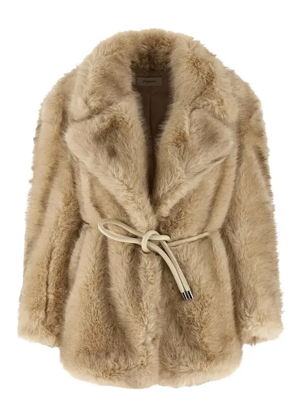 Sportmax Rosaria Furry Jacket - Beige