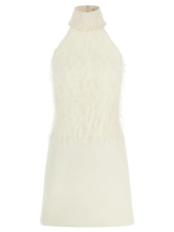 COURREGES Fils Coupés Insert Mini Dress - White