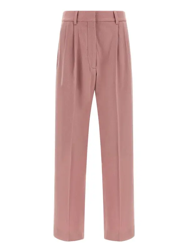 BLAZÉ MILANO Wool And Cashmere Blend Straight Leg Pants - Pink