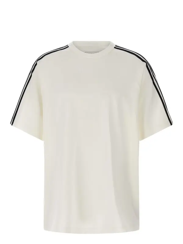 Y3 3-stripes Short Sleeve T-shirt - White