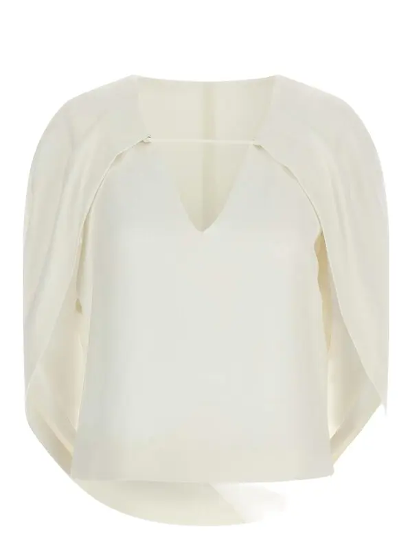 Alberta Ferretti Cape Top - White