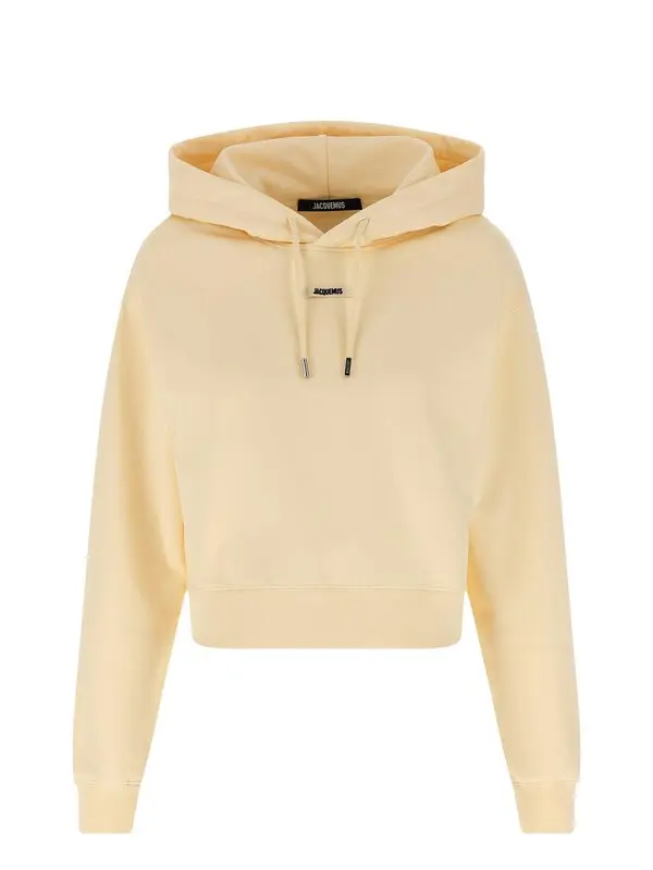 Jacquemus Le Hoodie Gros-grain Sweatshirt - Beige