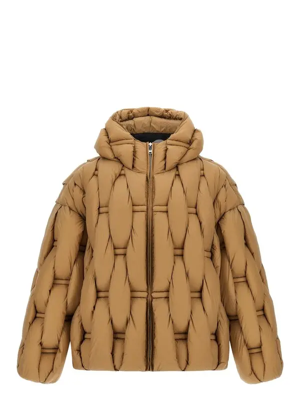 RAXXY 3d Braided Down Jacket - Beige