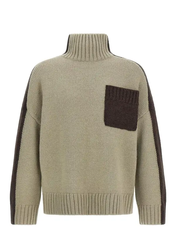 J.W.ANDERSON Two Tone Patch Pocket Sweater - Multicolor