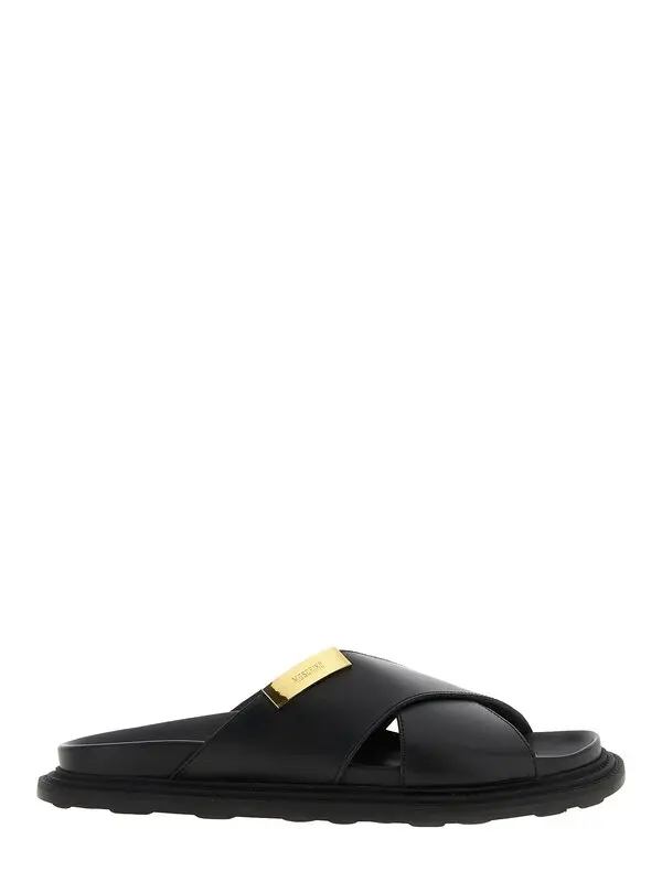 Moschino Leather Sandals - Black