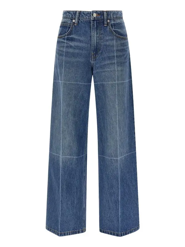 DENIM X ALEXANDER WANG Faded Wide-leg Jeans - Blue