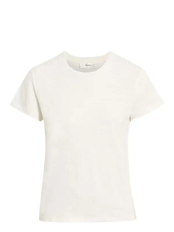FRAME Linen-jersey T-shirt - White