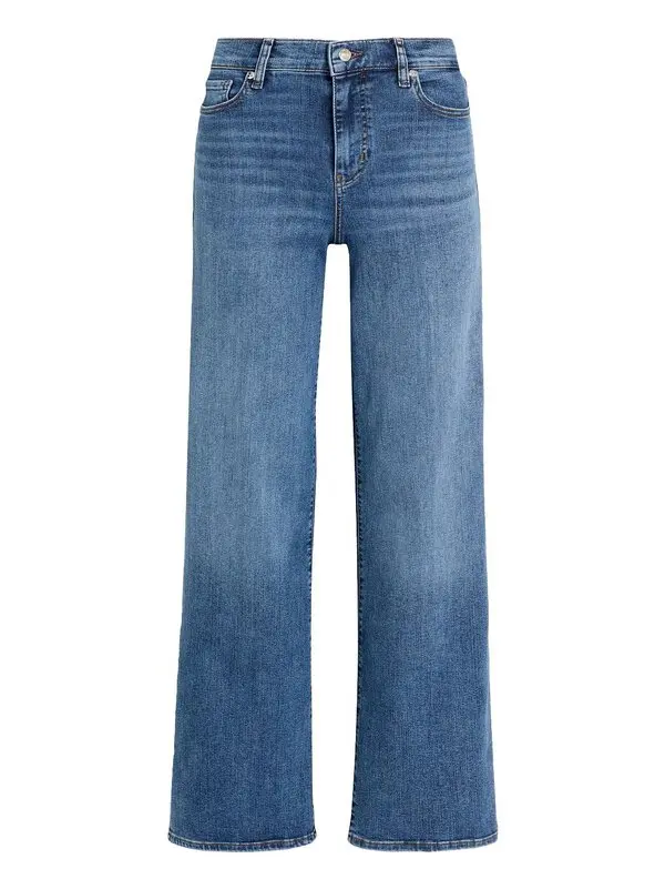 FRAME Le Slim Palazzo High-rise Wide-leg Jeans - Mid Denim