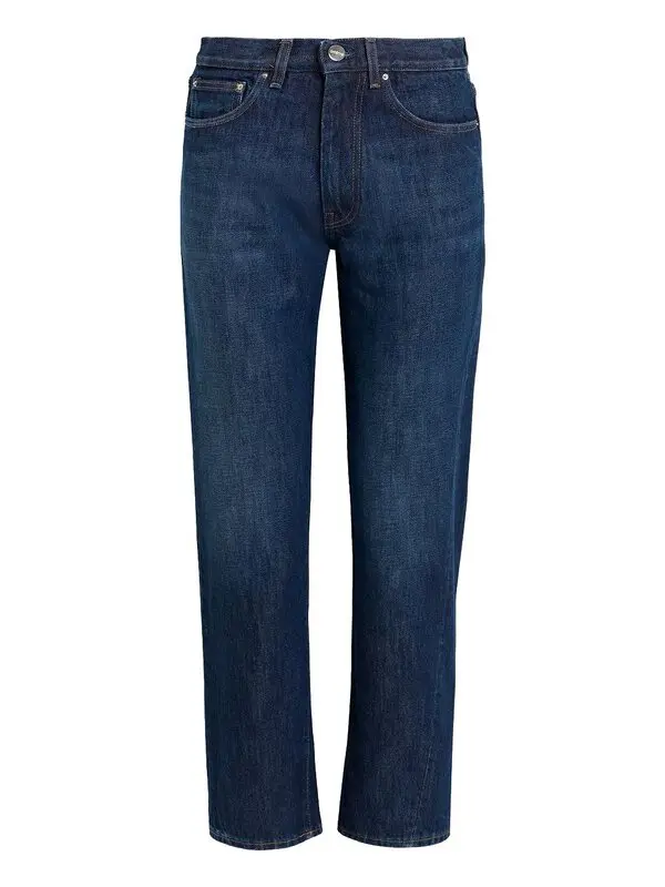 TOTEME High-rise Straight-leg Jeans - Mid Denim