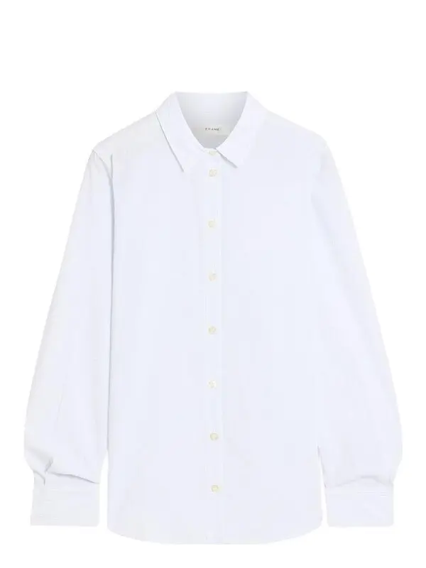 FRAME Classic Cotton-seersucker Shirt - Sky Blue