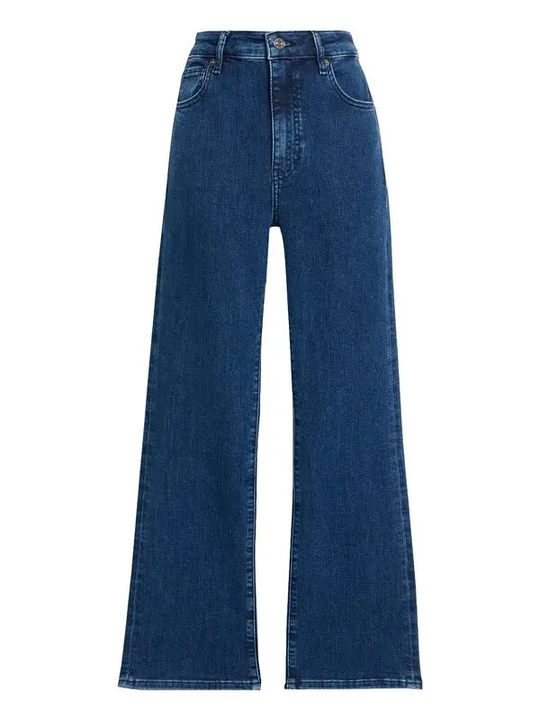 FRAME The Reboot Crop High-rise Bootcut Jeans - Mid Denim