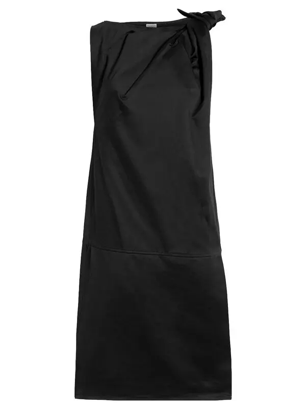 TOTEME Twisted Cotton And Linen-blend Dress - Black